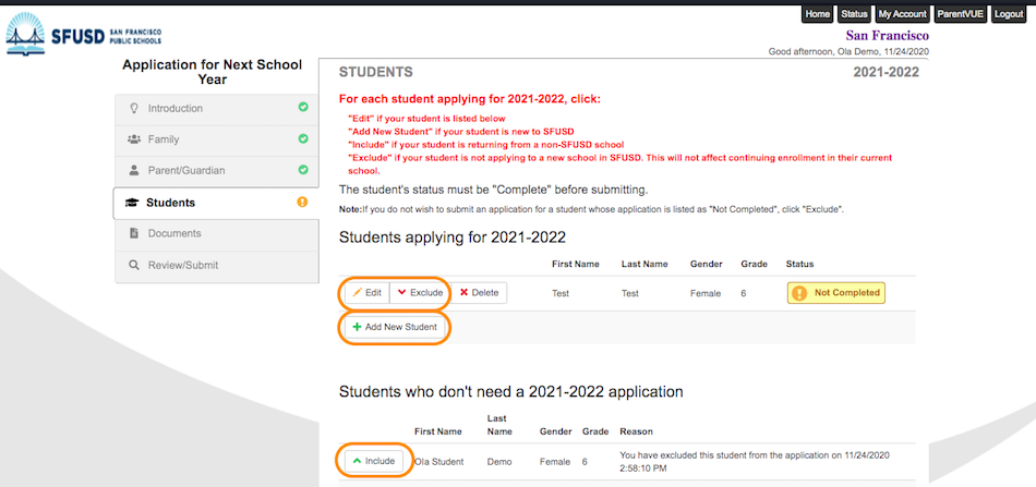 Online Application | SFUSD