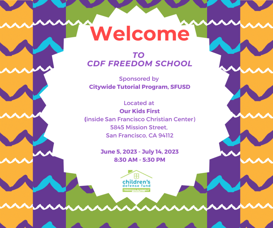 Citywide Tutorial Program, SFUSD - CDF Freedom School | SFUSD