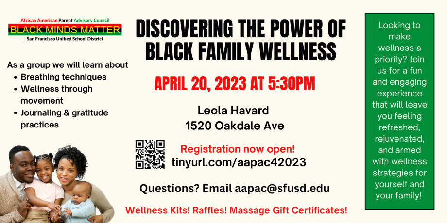 AAPAC: Discovering the Power of Black Family Wellness | SFUSD
