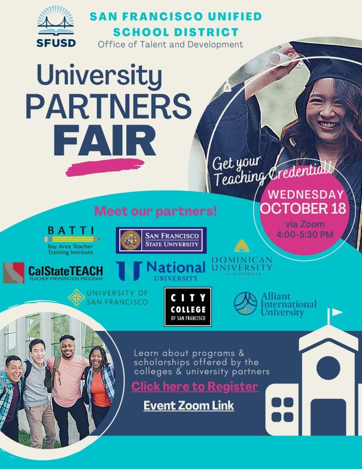 University Partners Information Session | SFUSD