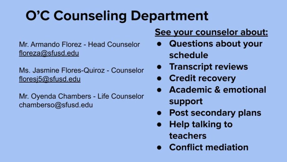 Counseling Services | SFUSD
