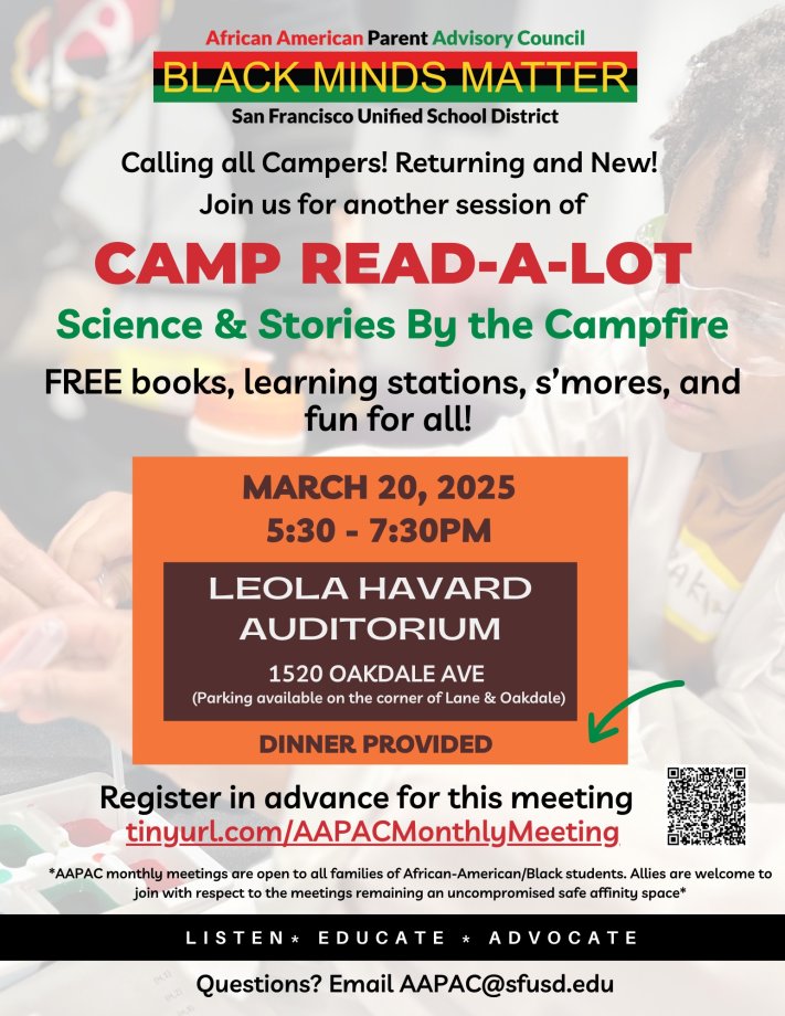 Camp Read-A-Lot Science & Stories by the Campfire | SFUSD